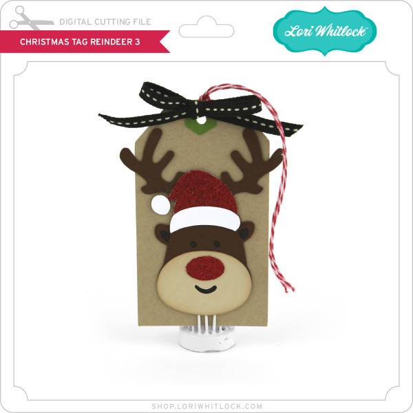 Christmas Tag Reindeer - Lori Whitlock's SVG Shop