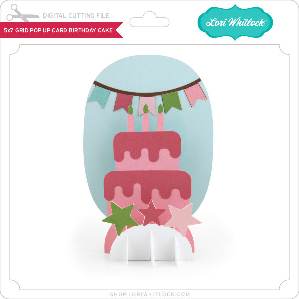 5x7 Grid Pop Up Card Birthday Bundle - Lori Whitlock's SVG Shop