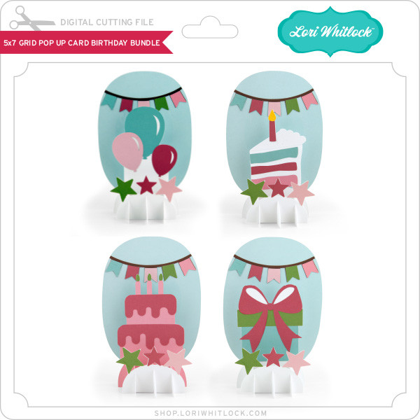 5X7 Pop Up Card Bundle - Lori Whitlock's SVG Shop