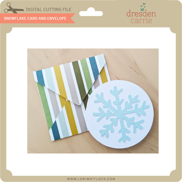 Snowflake Card and Envelope - Lori Whitlock's SVG Shop