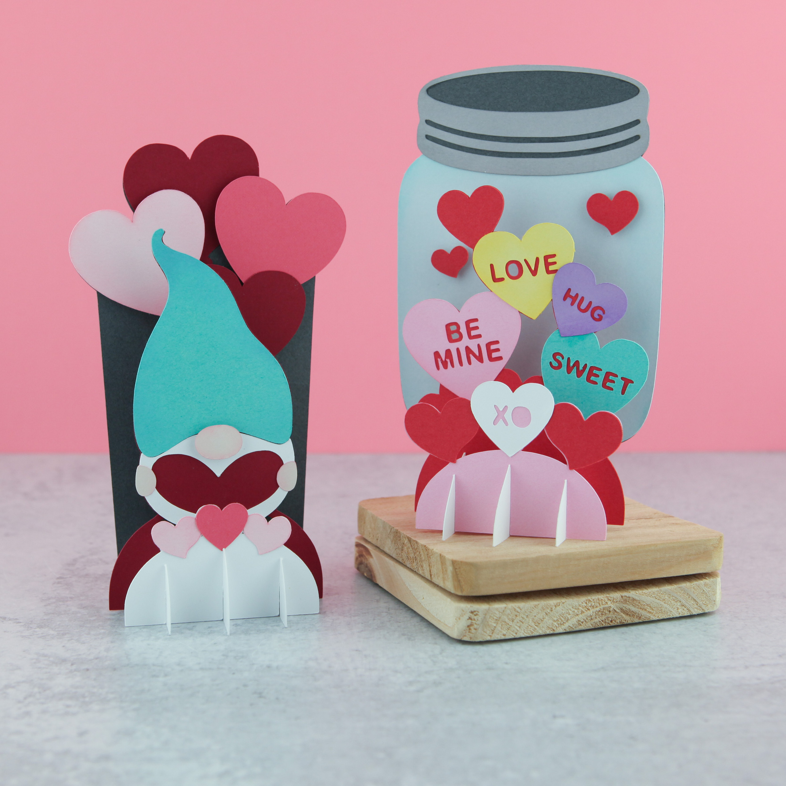 5x7 Grid Pop Up Card Valentine Jar - Lori Whitlock's SVG Shop