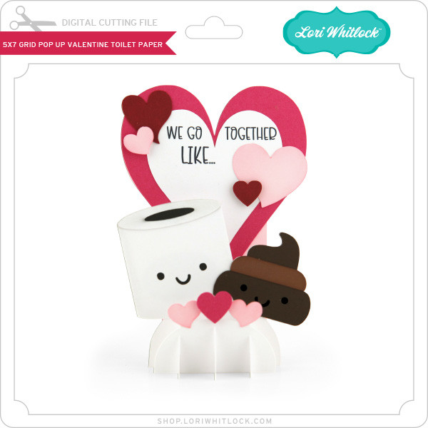 5x7 Grid Pop Up Card Valentine Peas Carrots - Lori Whitlock's SVG Shop