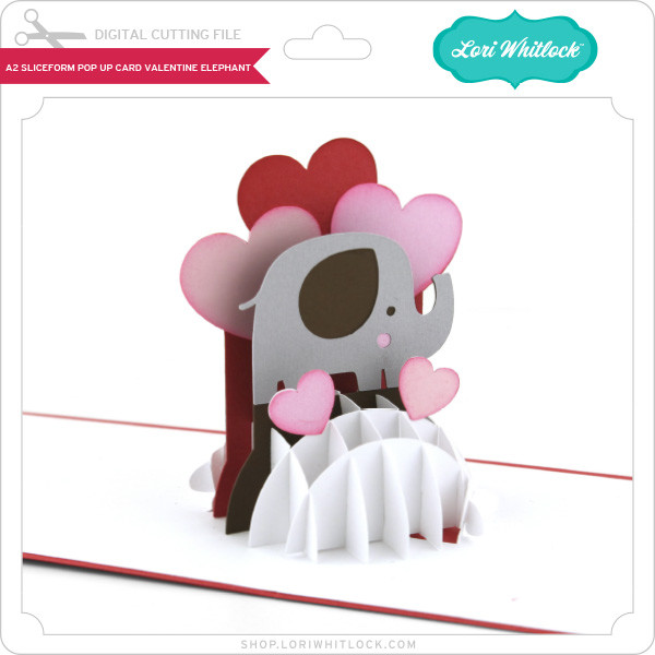 Pop Up Box Card Elephant - Lori Whitlock's SVG Shop