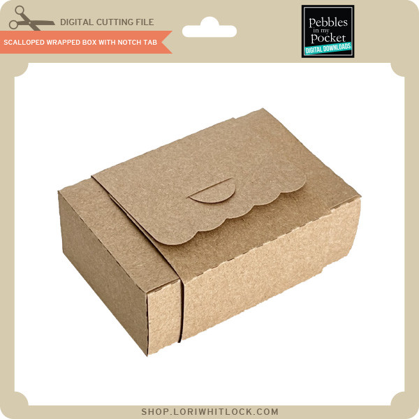 Scalloped Wrapped Box With Notch Tab - Lori Whitlock's SVG Shop
