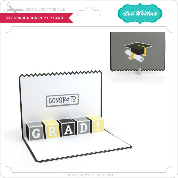 Pop Up Card Congrats - Lori Whitlock's SVG Shop