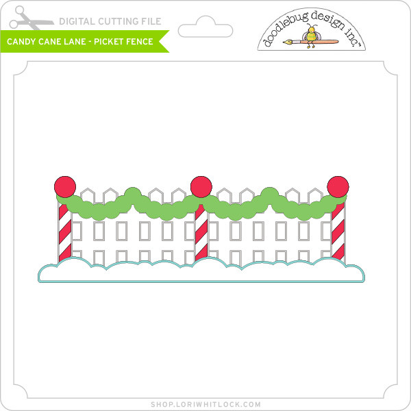Candy Cane Lane - Picket Fence - Lori Whitlock's SVG Shop