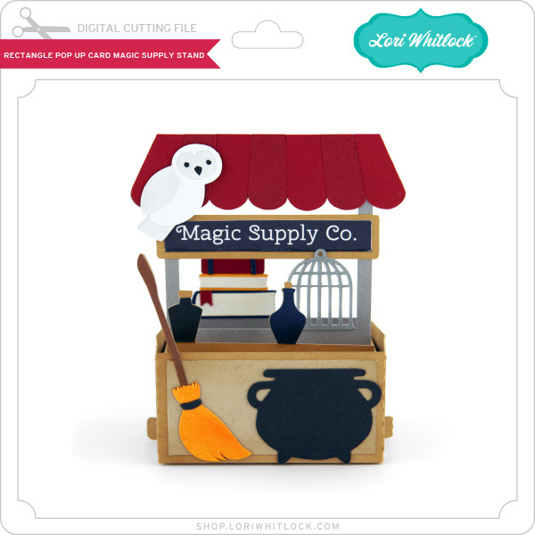 Rectangle Pop Up Card Magic Supply Stand - Lori Whitlock's SVG Shop