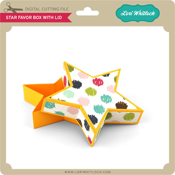 Star Favor Box with Lid - Lori Whitlock's SVG Shop