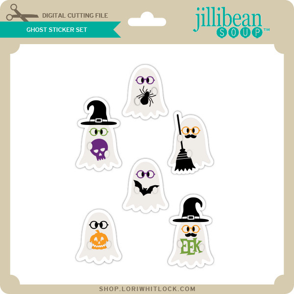 Ghosts Sticker Set - Lori Whitlock's SVG Shop