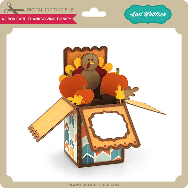 A2 Box Card Thanksgiving Turkey - Lori Whitlock's SVG Shop
