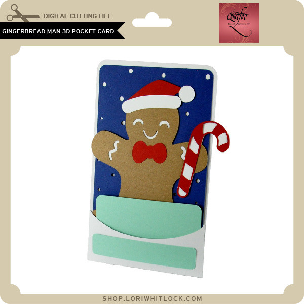 3D Frame Card Gingerbread - Lori Whitlock's SVG Shop