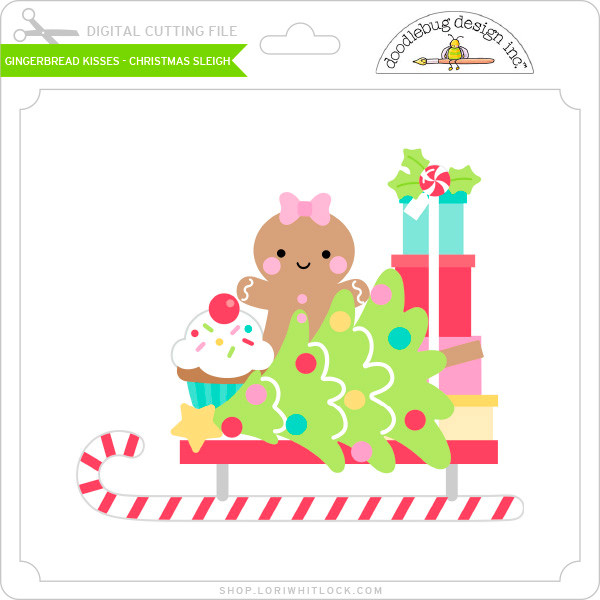 Gingerbread Kisses - Christmas Sleigh - Lori Whitlock's SVG Shop