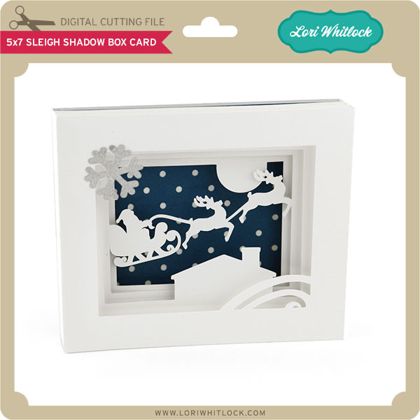 5x7 Bird in Tree Shadow Box Card - Lori Whitlock's SVG Shop