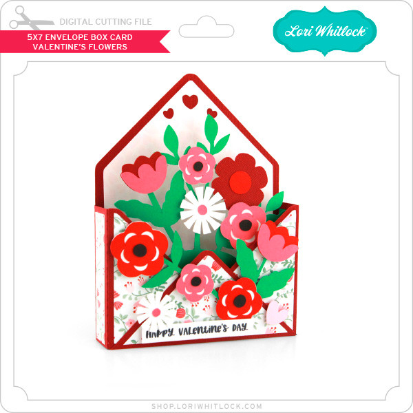 5X7 Envelope Box Card Valentine's Bundle - Lori Whitlock's SVG Shop