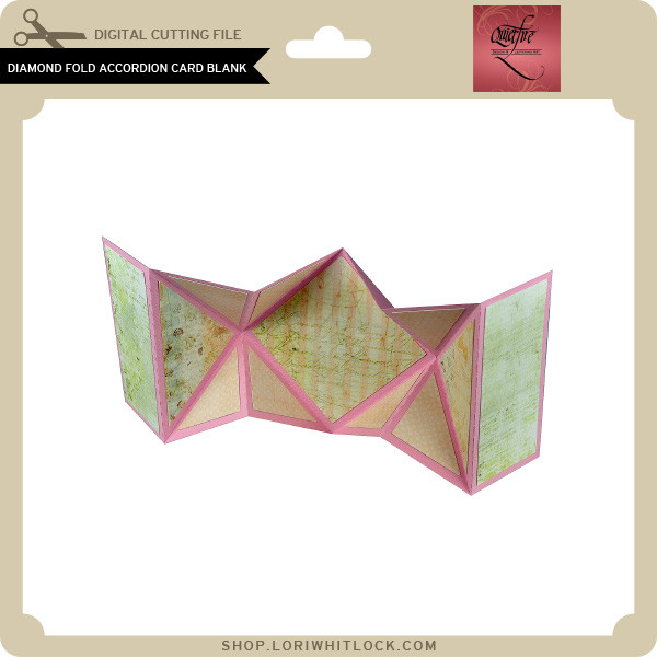 Diamond Fold Accordion Card Blank - Lori Whitlock's SVG Shop