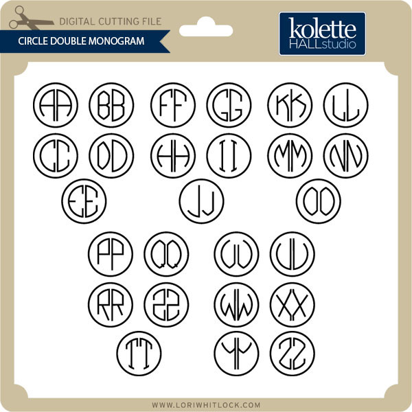 Mega Circle Monogram Set - Lori Whitlock's SVG Shop