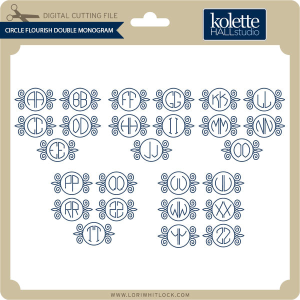 Circle Flourish Monograms - Lori Whitlock's SVG Shop
