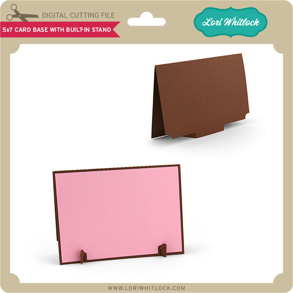 A2 Card Base with Built In Stand - Lori Whitlock's SVG Shop