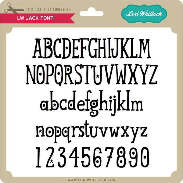 Jack Font - Lori Whitlock's SVG Shop