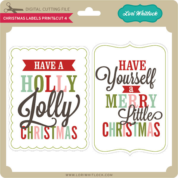 Christmas Labels Print&Cut 3 - Lori Whitlock's SVG Shop