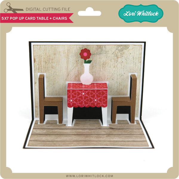 5x7 Pop Up Card Table Chairs - Lori Whitlock's SVG Shop