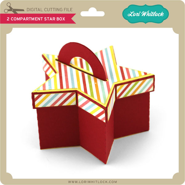 2 Compartment Hexagon Box - Lori Whitlock's SVG Shop