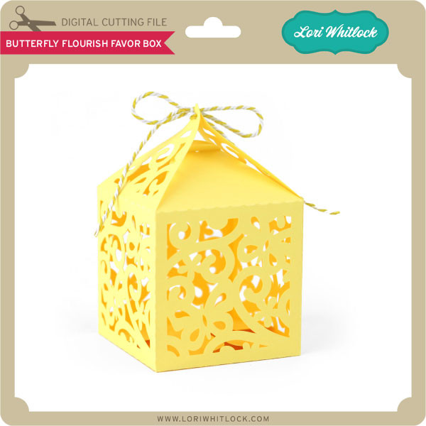 Butterfly Flourish Favor Box - Lori Whitlock's SVG Shop