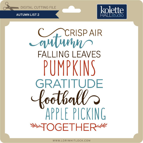 Autumn Dingbats Font - Lori Whitlock's SVG Shop