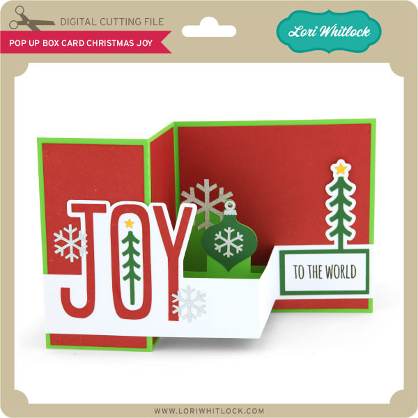 A2 Pop Up Box Card White Christmas - Lori Whitlock's SVG Shop