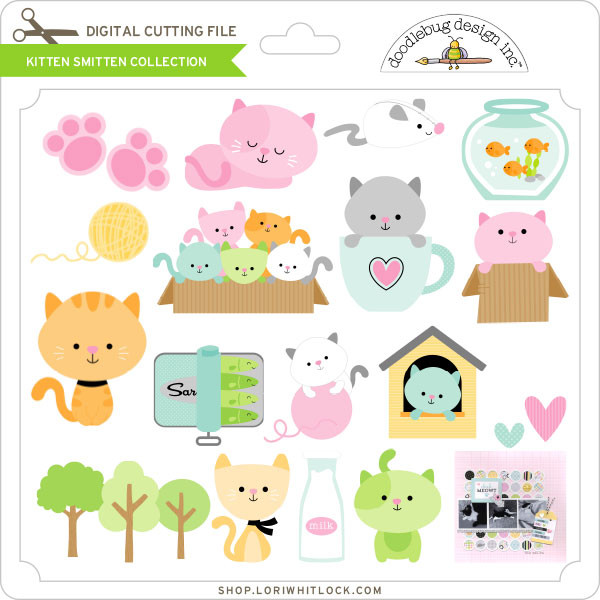 Kittens Kitten Smitten - Lori Whitlock's SVG Shop