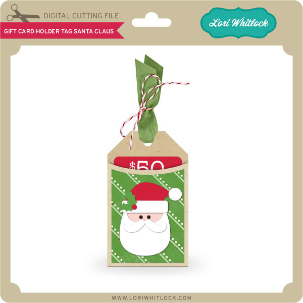Christmas Tag Santa Claus - Lori Whitlock's SVG Shop