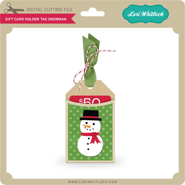 Snowman Pocket Gift Card Holder - Lori Whitlock's SVG Shop