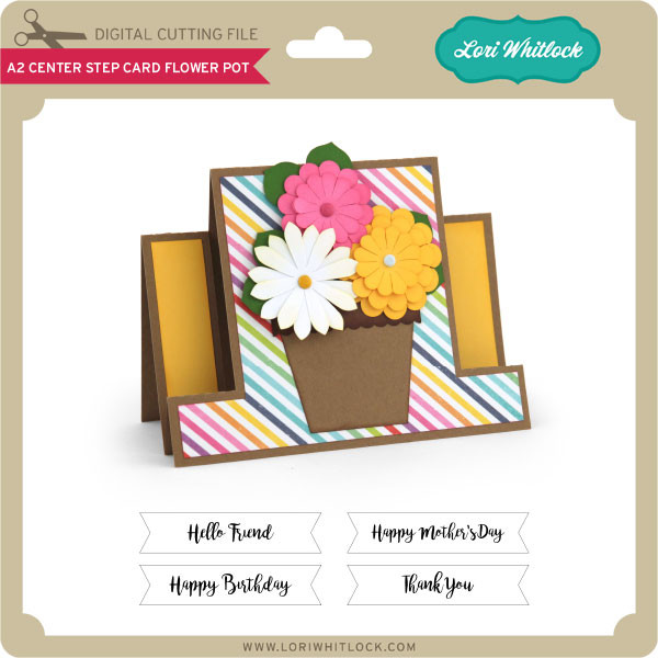 Flower Pot Card Kit - Lori Whitlock's SVG Shop