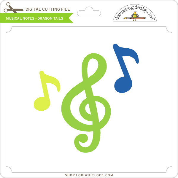 Musical Notes - Dragon Tails - Lori Whitlock's SVG Shop
