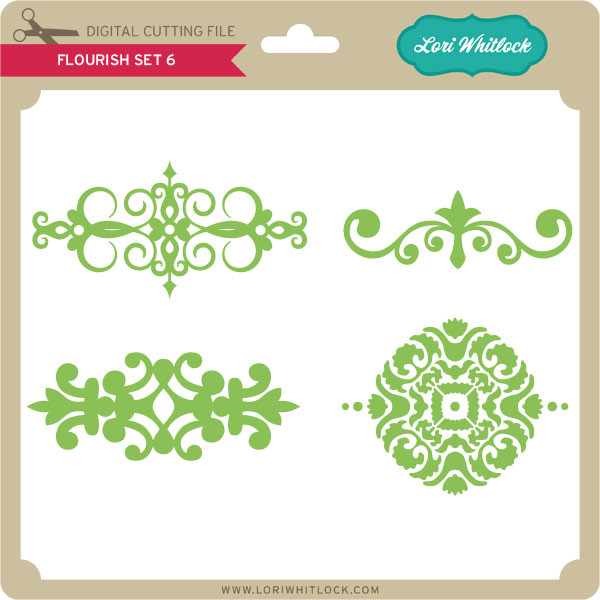 Rose Flourish Set - Lori Whitlock's SVG Shop