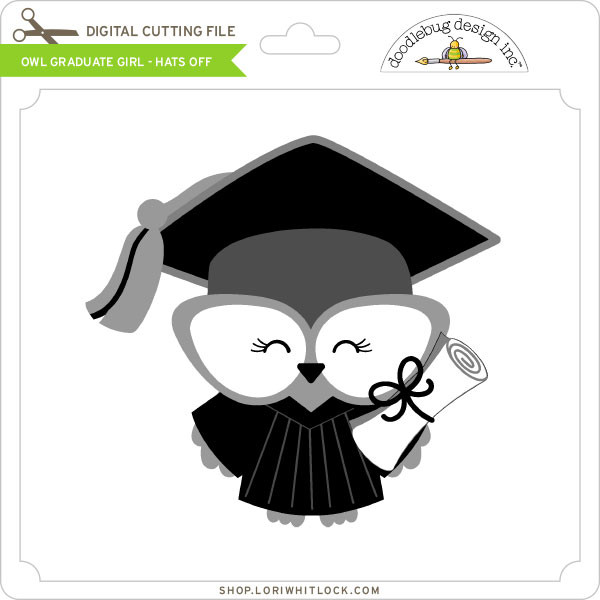 Owl Graduate Girl - Hats Off - Lori Whitlock's SVG Shop