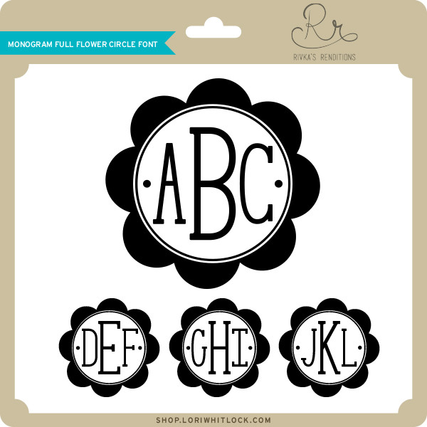 Monogram Flower Font 1 - Lori Whitlock's SVG Shop
