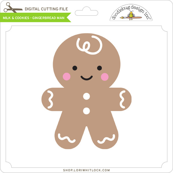 Milk & Cookies - Gingerbread Man - Lori Whitlock's SVG Shop