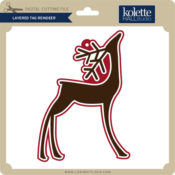 Christmas Tag Reindeer - Lori Whitlock's SVG Shop