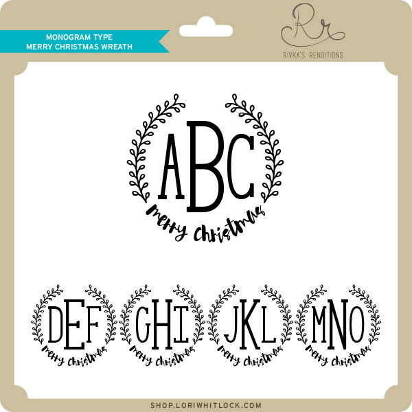 Monogram Wreaths Font - Lori Whitlock's SVG Shop