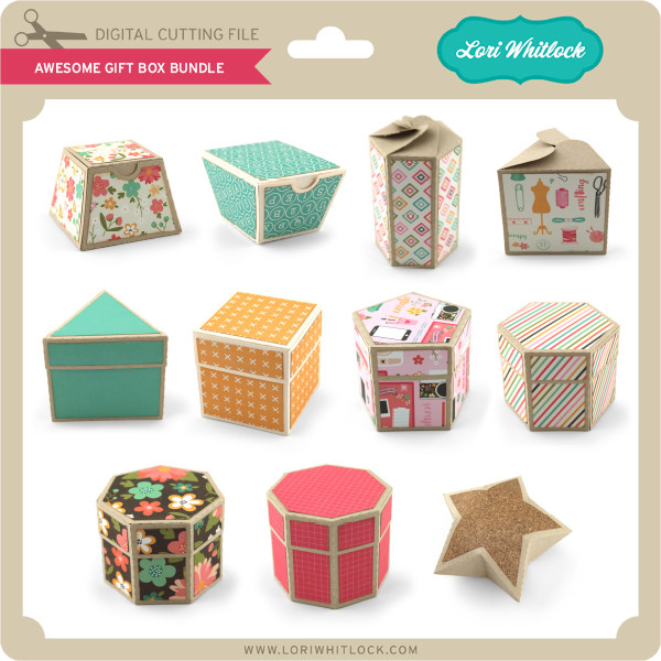 Awesome Gift Box Bundle 2 - Lori Whitlock's SVG Shop