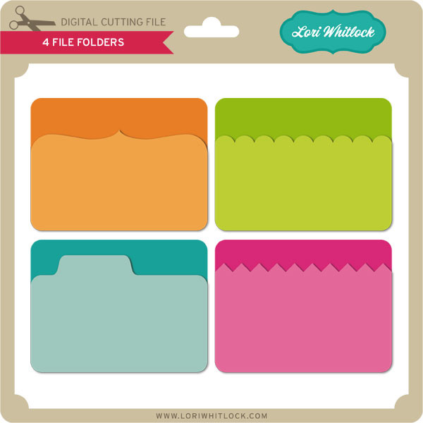 4 File Folders - Lori Whitlock's SVG Shop