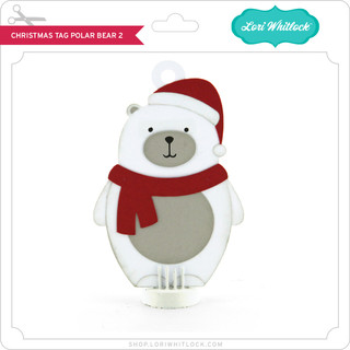 Christmas Tag Polar Bear - Lori Whitlock's SVG Shop