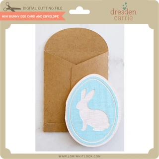 Box Card Envelope Bunny Bottom - Lori Whitlock's SVG Shop