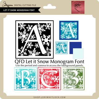 Let It Snow Monogram Font - Lori Whitlock's SVG Shop