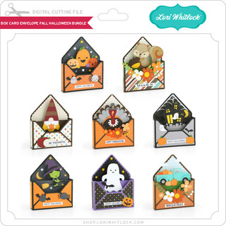 Box Card Envelope Fall Halloween Bundle - Lori Whitlock's SVG Shop