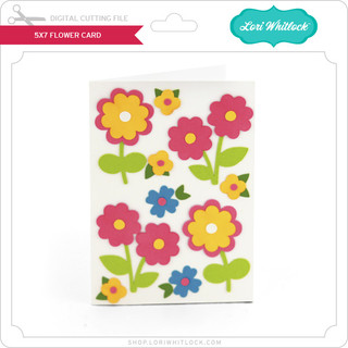 5X7 Birthday Cards Flowers 1-21 - Lori Whitlock's SVG Shop