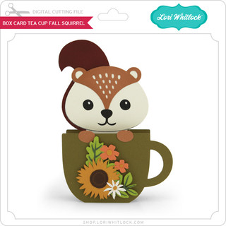 Box Card Envelope Fall Squirrel - Lori Whitlock's SVG Shop