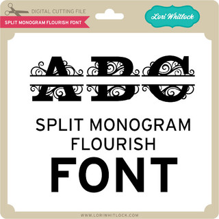 2 Split Flourish Monograms - Lori Whitlock's SVG Shop