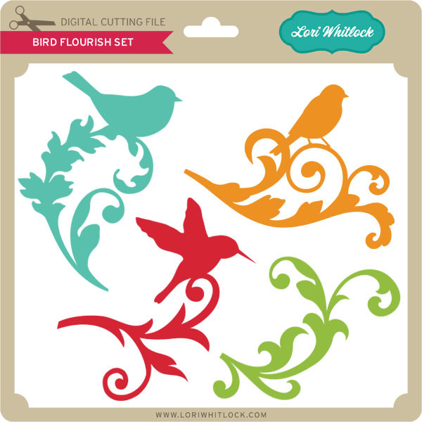 Bird Flourish Set 1 - Lori Whitlock's SVG Shop